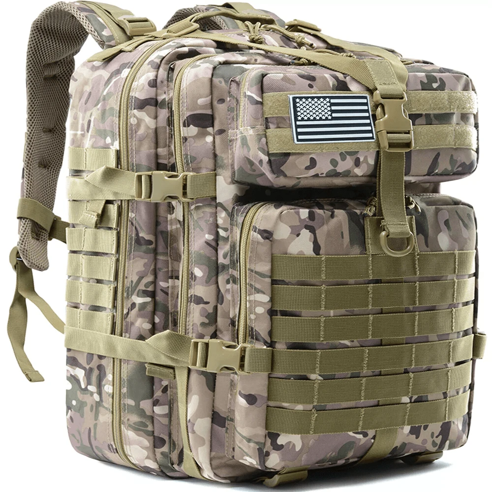 45L Large Military Grade Tactical Backpack 3-Day Army Assault Pack With ...