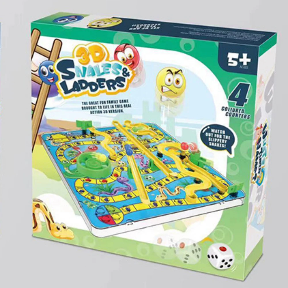 3D Snakes And Ladders Board Game, Suitable For 5 Years Old And Above ...