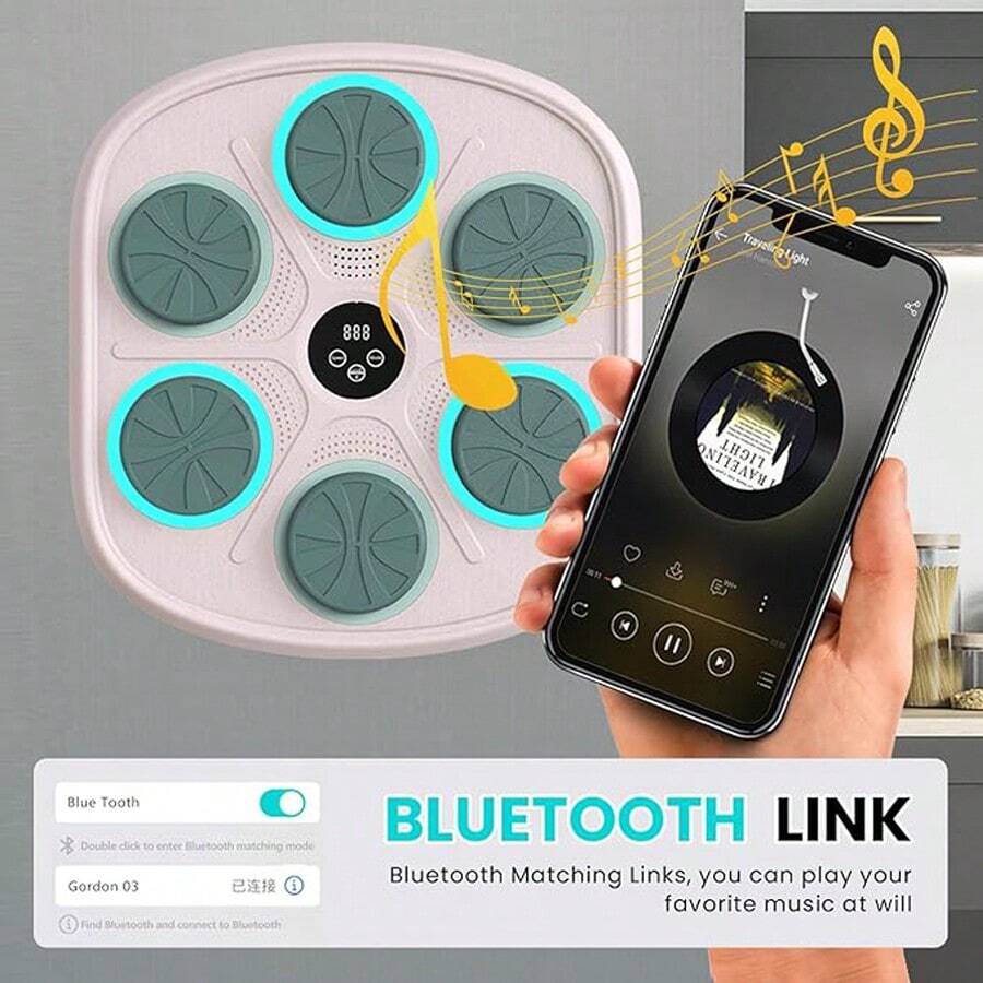 Music Boxing Machine, Smart Bluetooth Interactive Wall-Mounted Punching ...