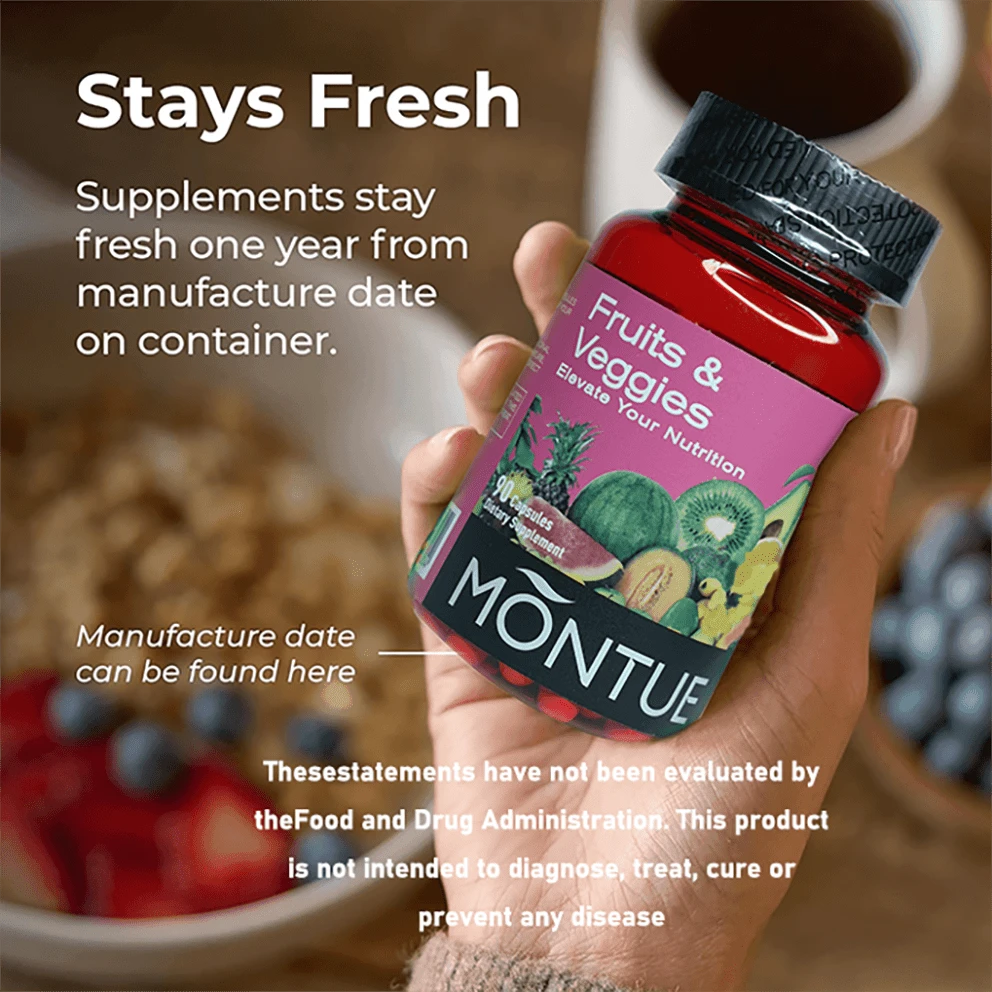 [MONTUE]Fruits And Veggies Supplement, Whole Food Supplement With ...
