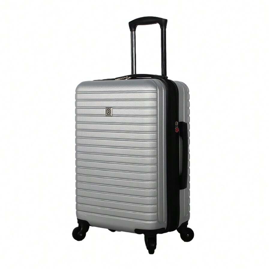 Vacationer Hard Side 20" Expandable Carry-On Luggage, Silver Hard Shell ...