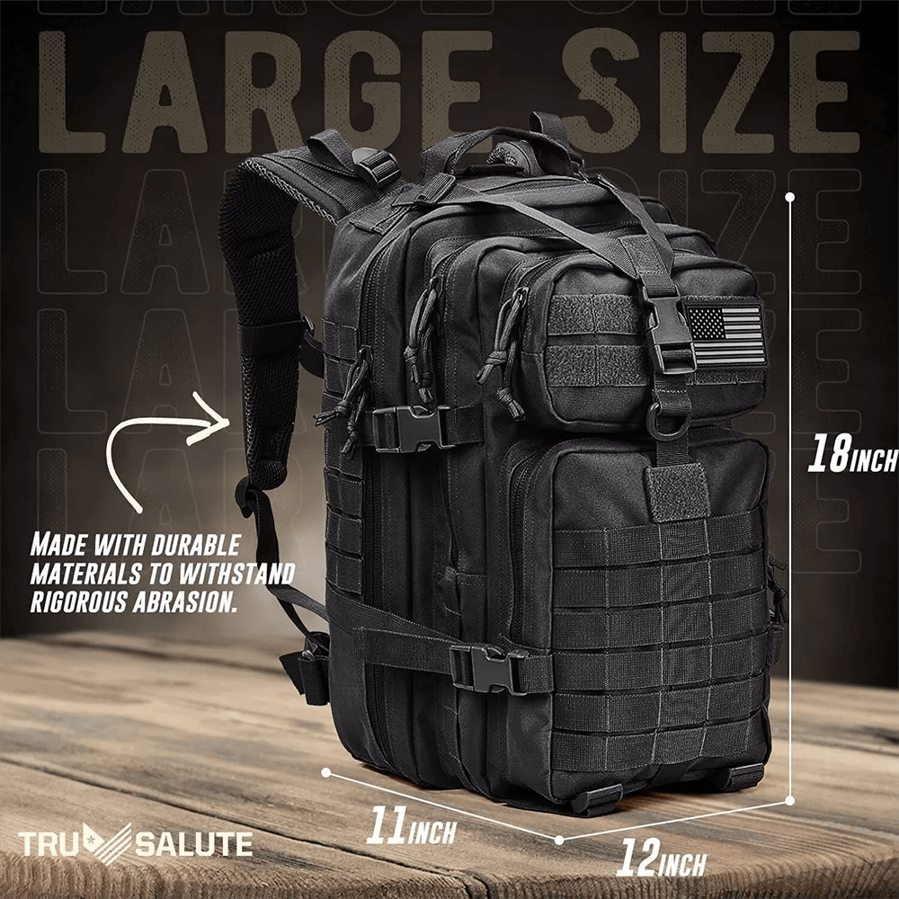 45L Large Military Grade Tactical Backpack 3-Day Army Assault Pack With ...