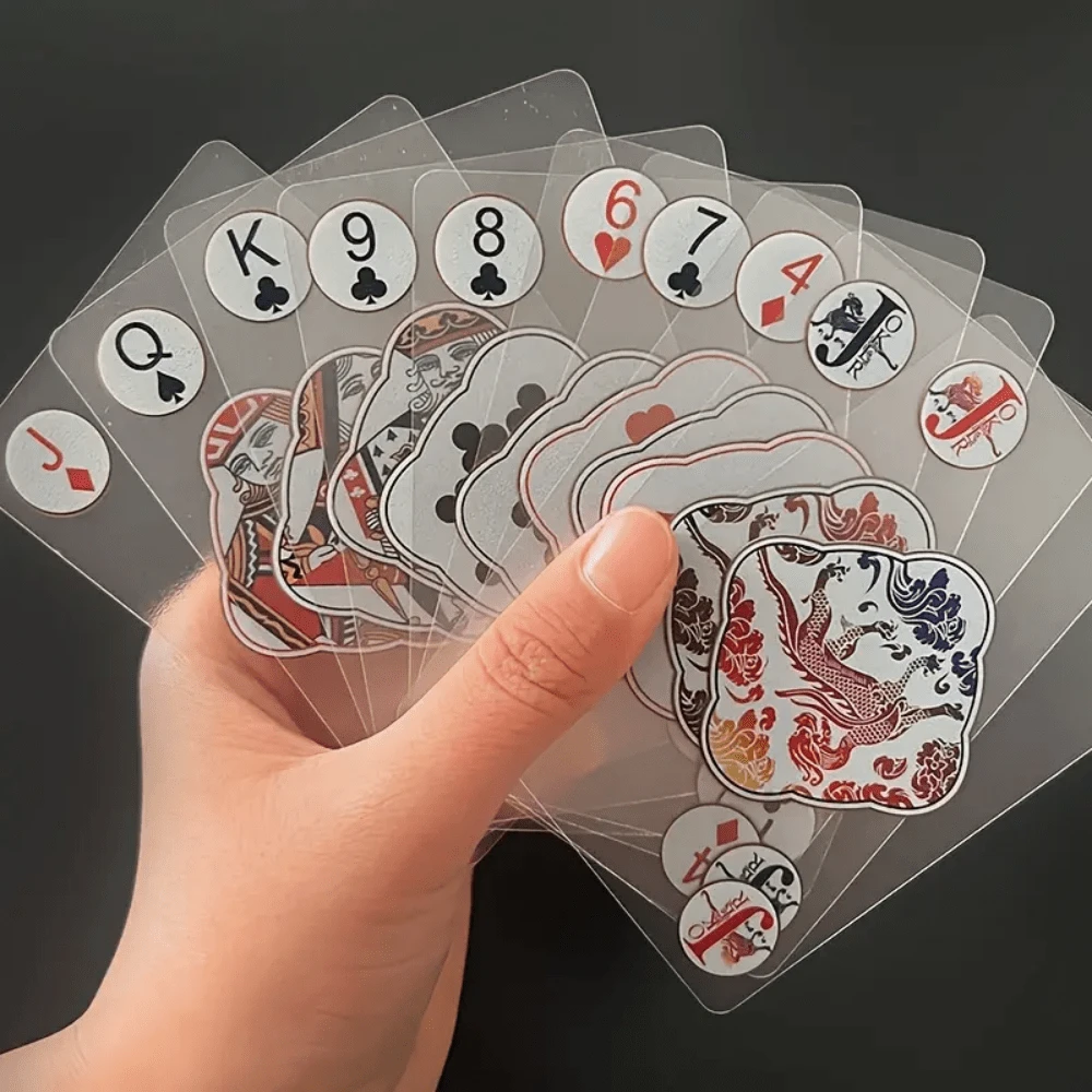 1 Set Creative Transparent Plastic Waterproof PVC Playing Cards ...