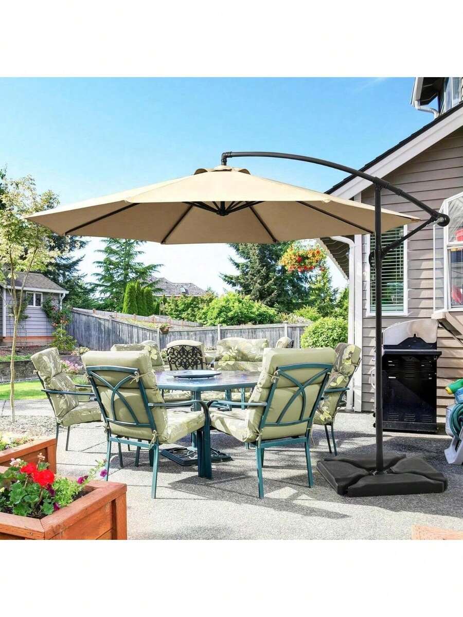 4PCS Umbrella Base Heavy-Duty Square Cantilever Offset Patio Umbrella ...
