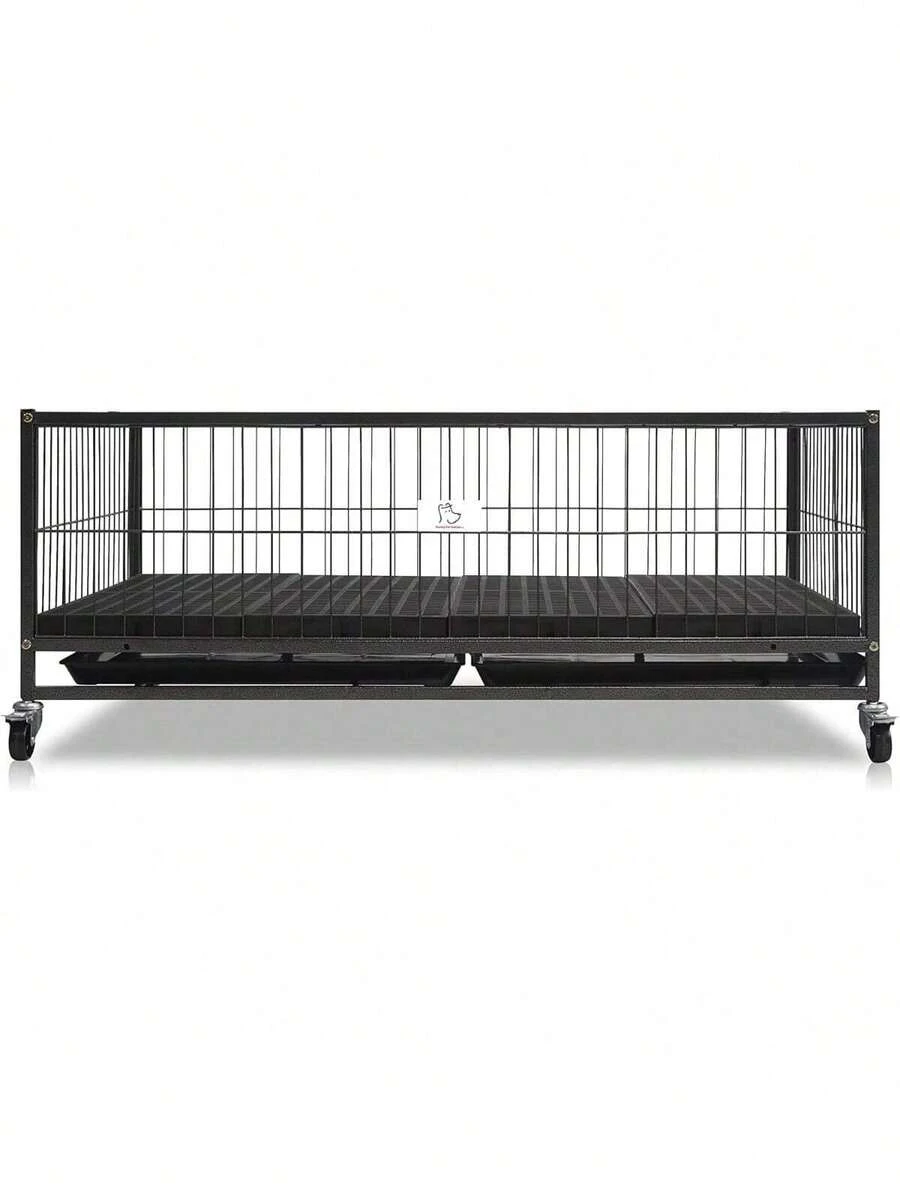 43" Dog Whelping Box For Puppies, Metal Whelping Box For Small Breed ...