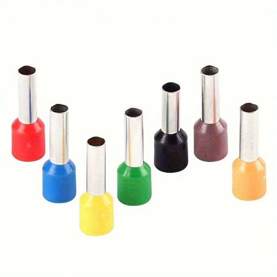 1000pcs Insulated Wire Terminals, Crimp Terminals Connectors, E0508 ...