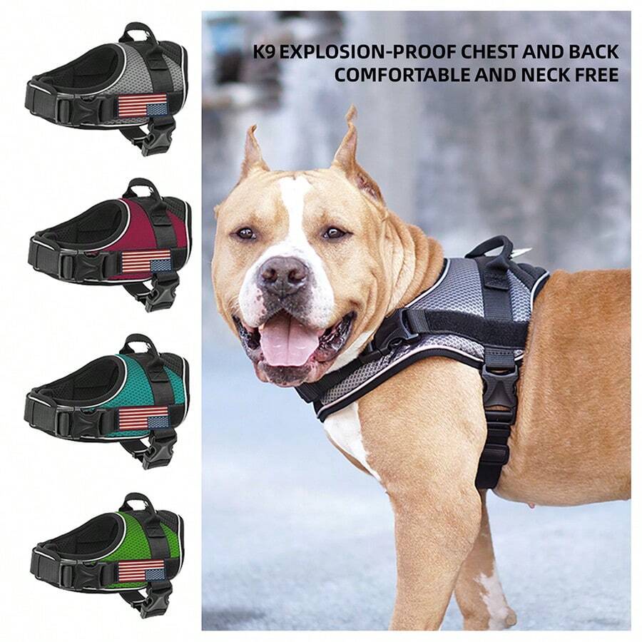 Anti-Shock K9 Pet Chest Harness Suitable For Medium & Large Dogs, With ...