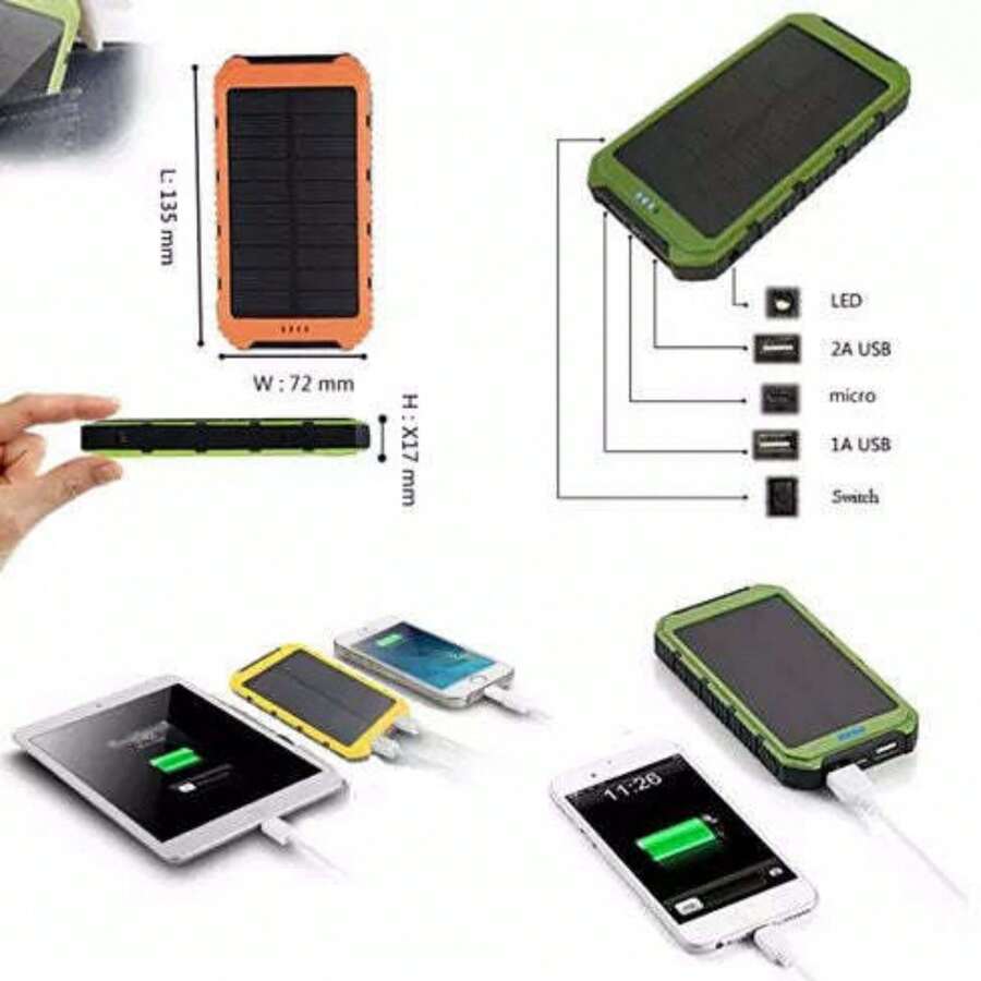 Roaming Solar Power Bank Phone Or Tablet Charger For Apple IPhone, IPad ...