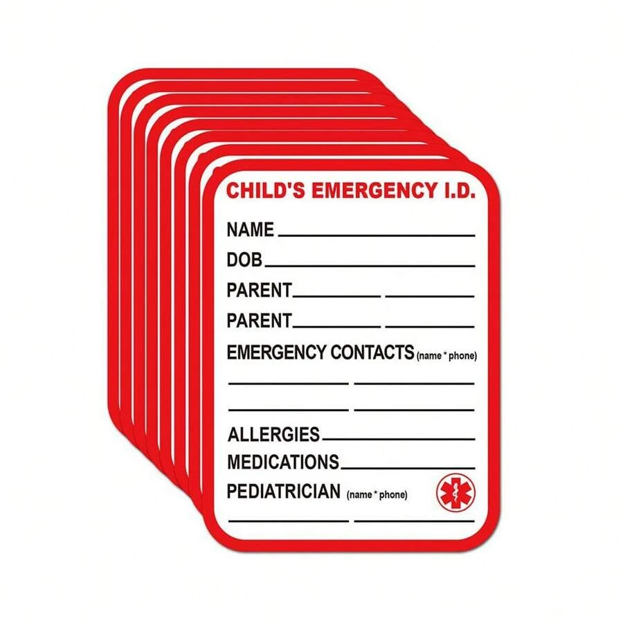 Remarkable Infant I.C.E. (In Case Of Emergency) Car Seat Sticker Safety ...