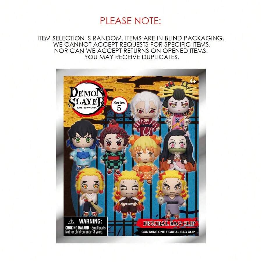 Aniplex 1pc Demon Slayer Oficialmente Licenciado Série 5 Mistério Bulk ...
