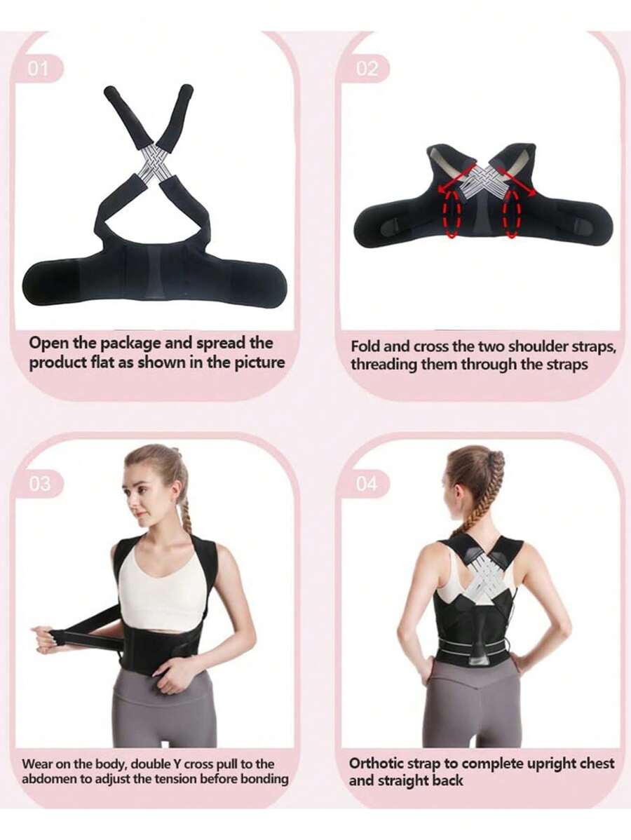 Unisex Posture Corrector Adjustable Shoulder Posture Support Brace ...