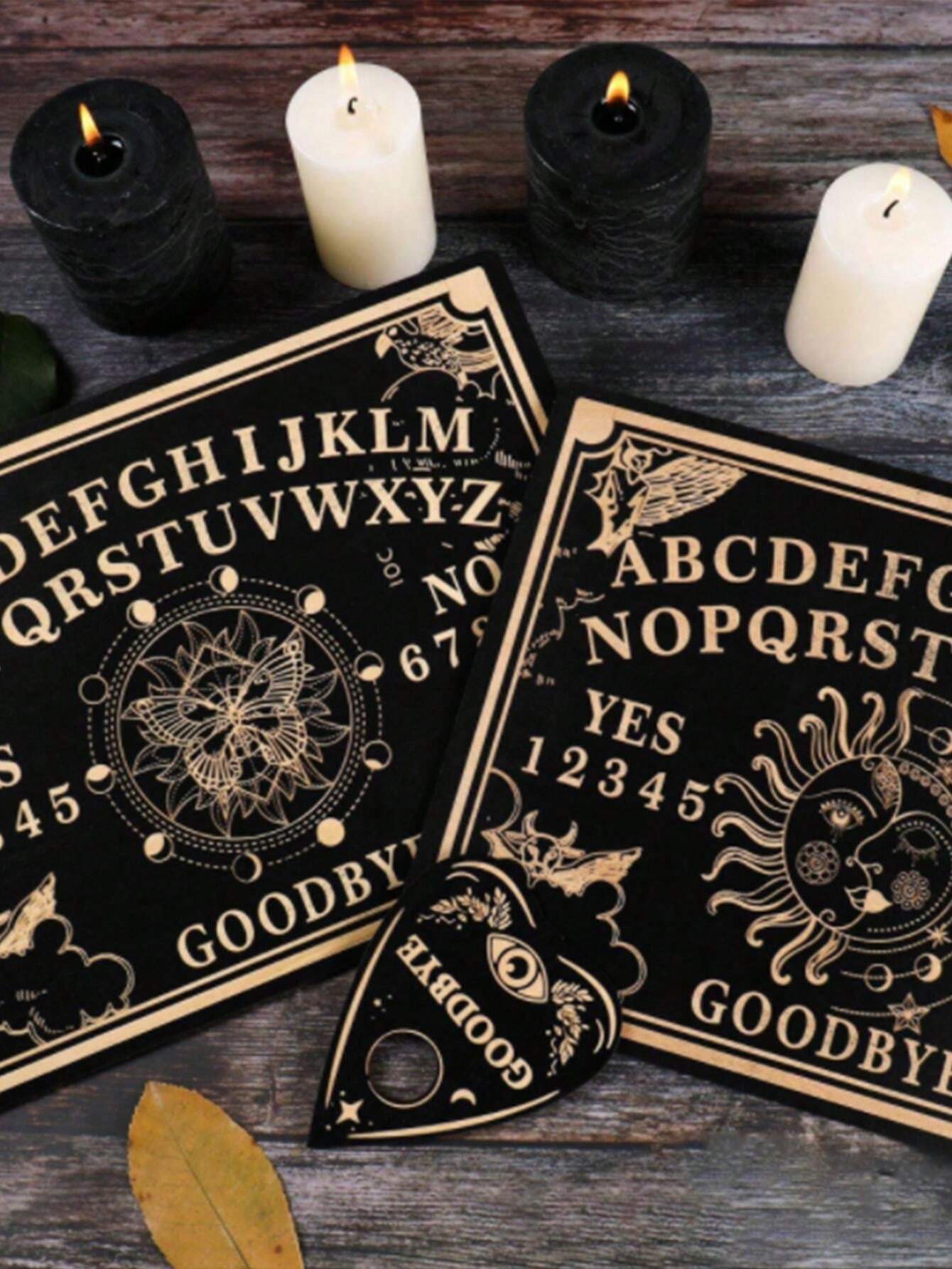 Black Set Of Wooden Magic Boards With Laser Engraved Answer Board for ...