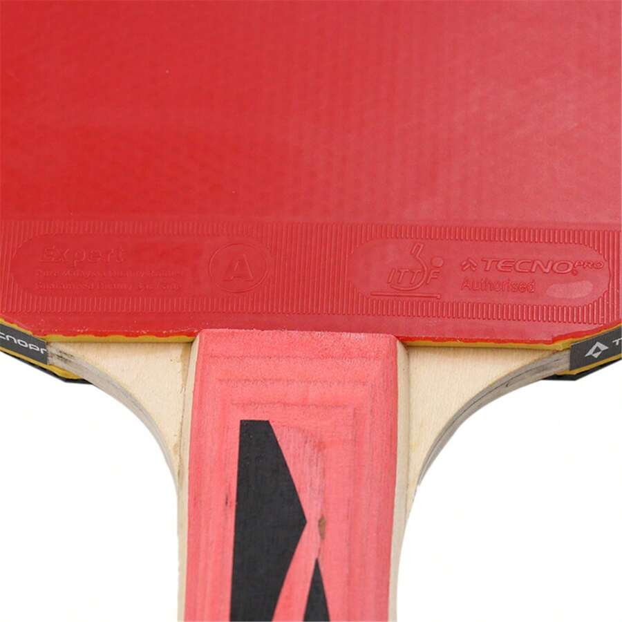 TECNOPRO Table Tennis Racket Horizontal Racket Double-Sided Rubber Student Beginner Competition ...