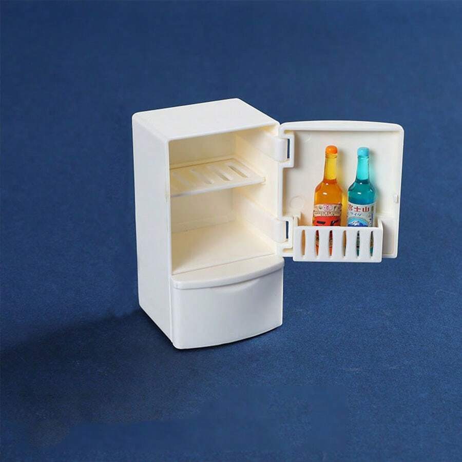 1pc/12 Doll House Mini Fridge Home Appliance / Cartoon Pink ...