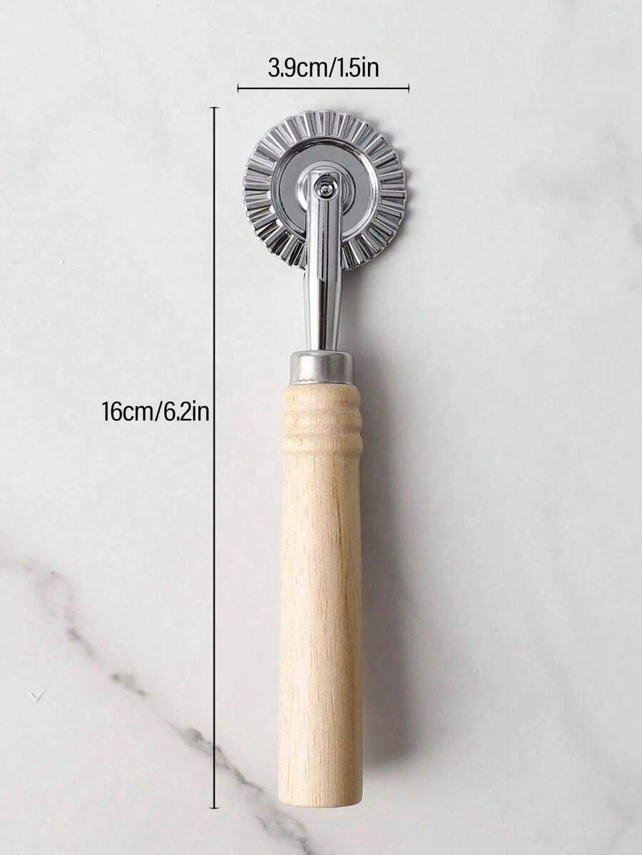 1pc Zinc Alloy & Wooden Handle Pizza Cutter, Pasta Knife - Multi ...