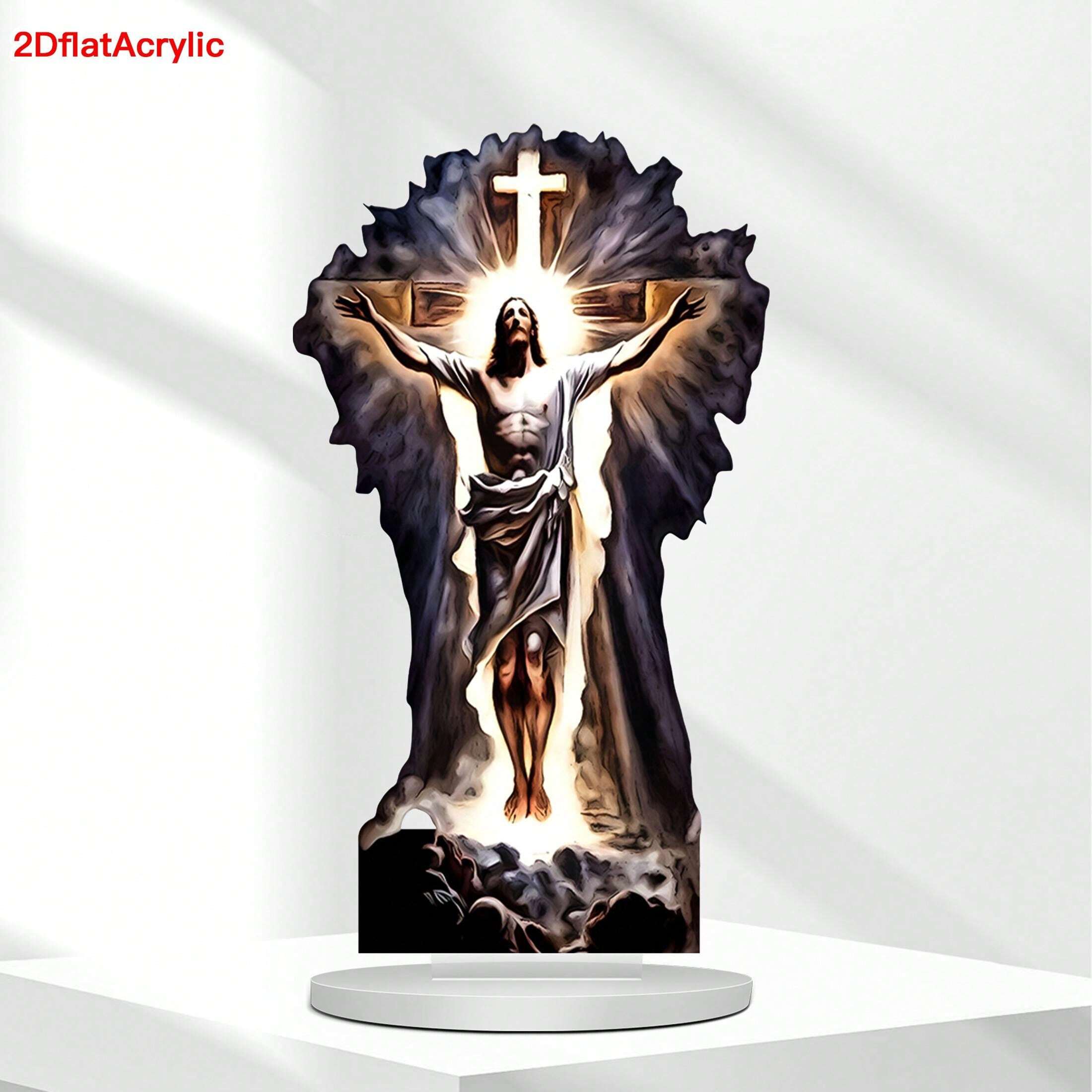 1pc Holy Spirit Of Jesus Statue - 2D Acrylic Tabletop Sign - Classic ...