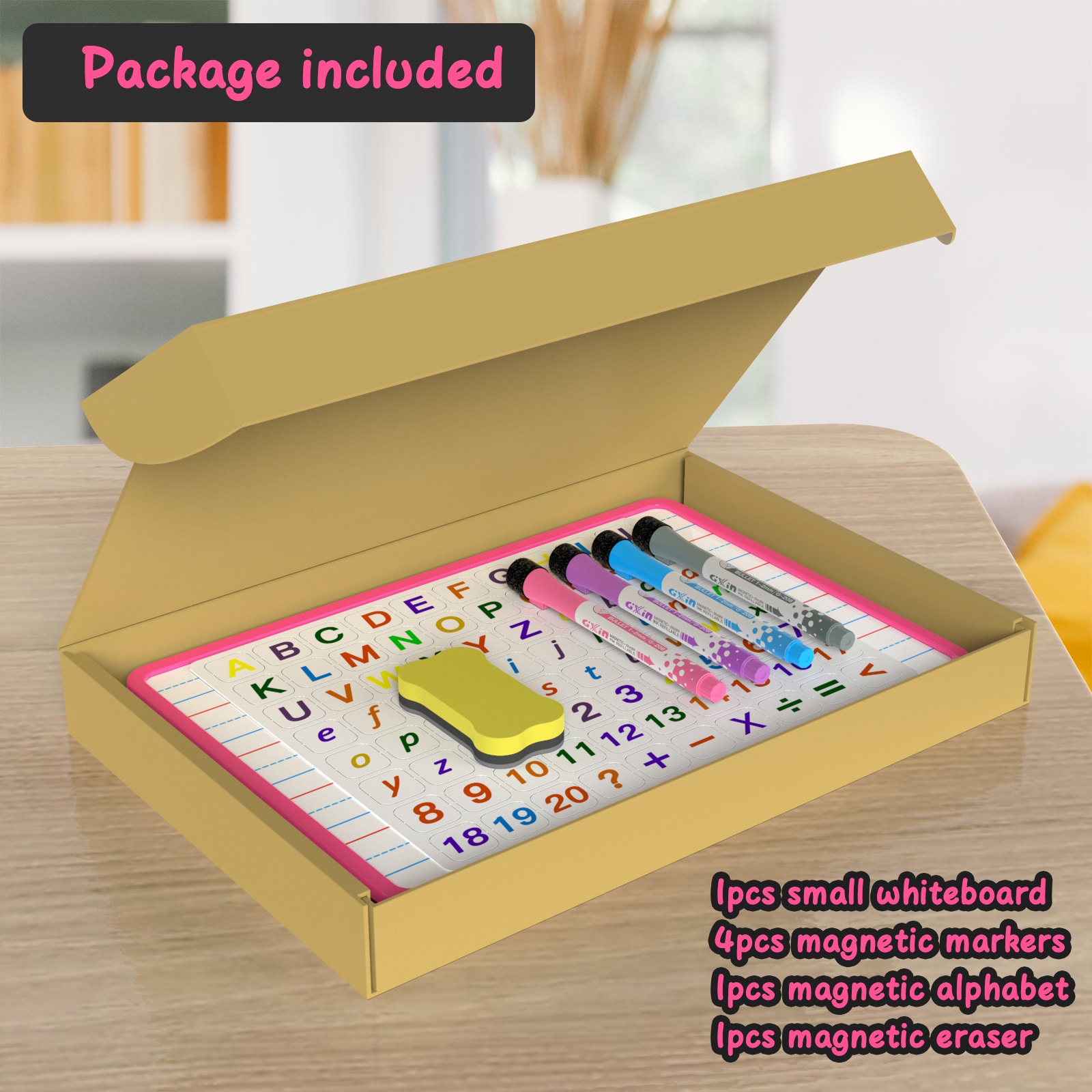 ALSMER 1PC Desktop Magnetic Whiteboard With Holder For Wall Double ...