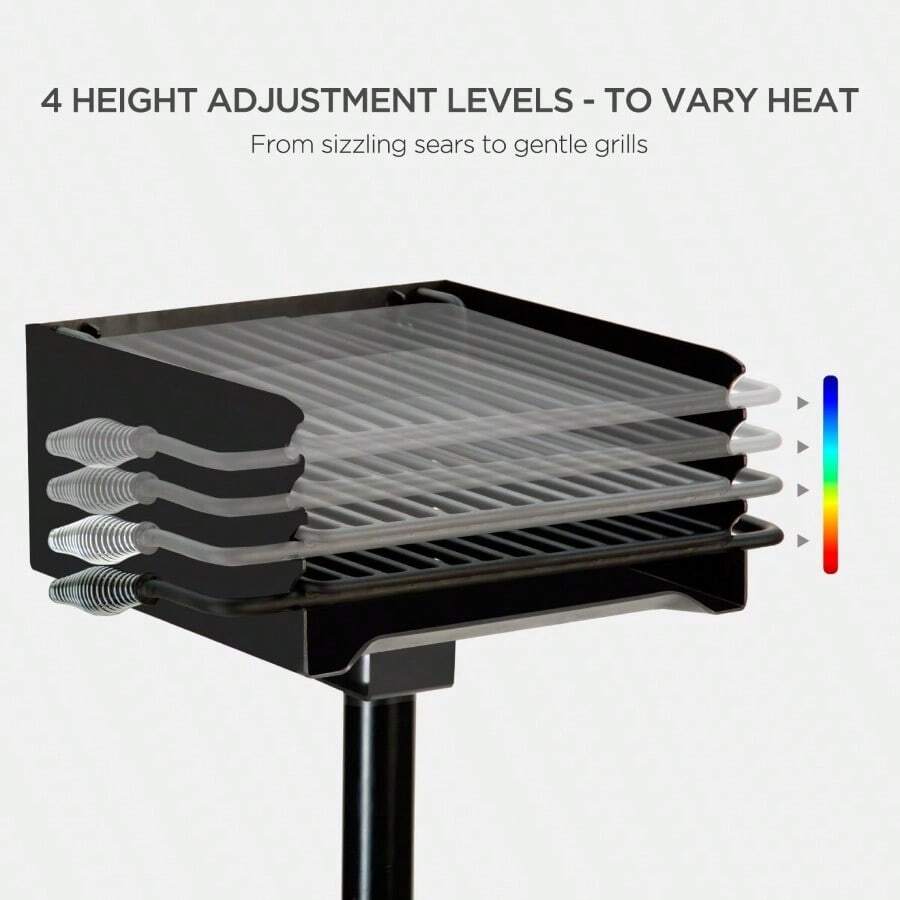 Park Grill Heavy Duty Park Style Charcoal Grill 16x16 Inch With Height ...