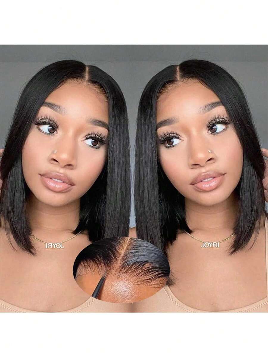 16Inch Discount Straight 13*4 Lace Front Human Hair Wigs 200% Density ...