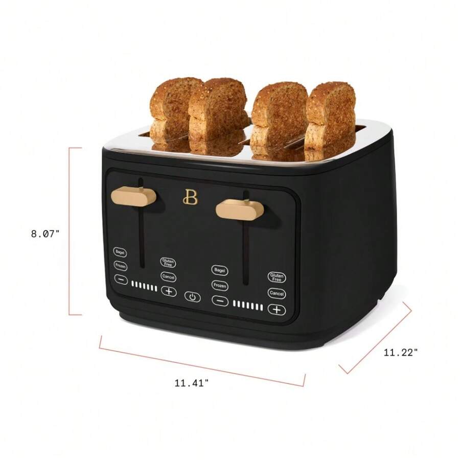 Beautiful 4-Slice Toaster With Touch-Activated Display, Cornflower Blue ...