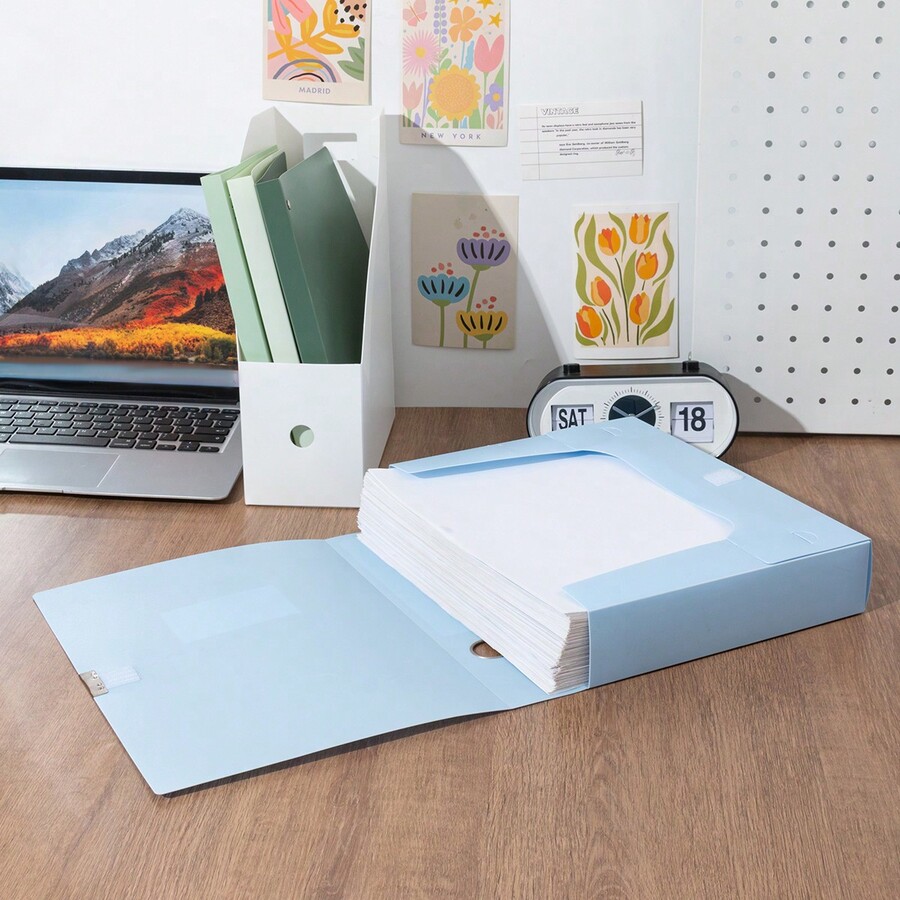 Morandi Color A4 File Folder Box, Foldable Personnel Records Resume ...