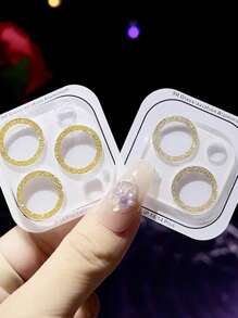 1pc Glitter Phone Camera Protector, Lens Sticker With Glitter Lens Film ...