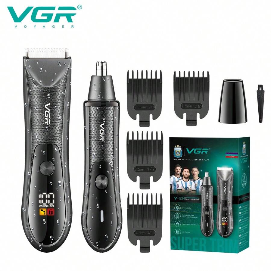 VGR קוצץ שיער VGR תצוגה דיגיטלית ניידת אלחוטית קוצץ שיער מקצועי גוזם אף וגוף V-934 | SHEIN IL