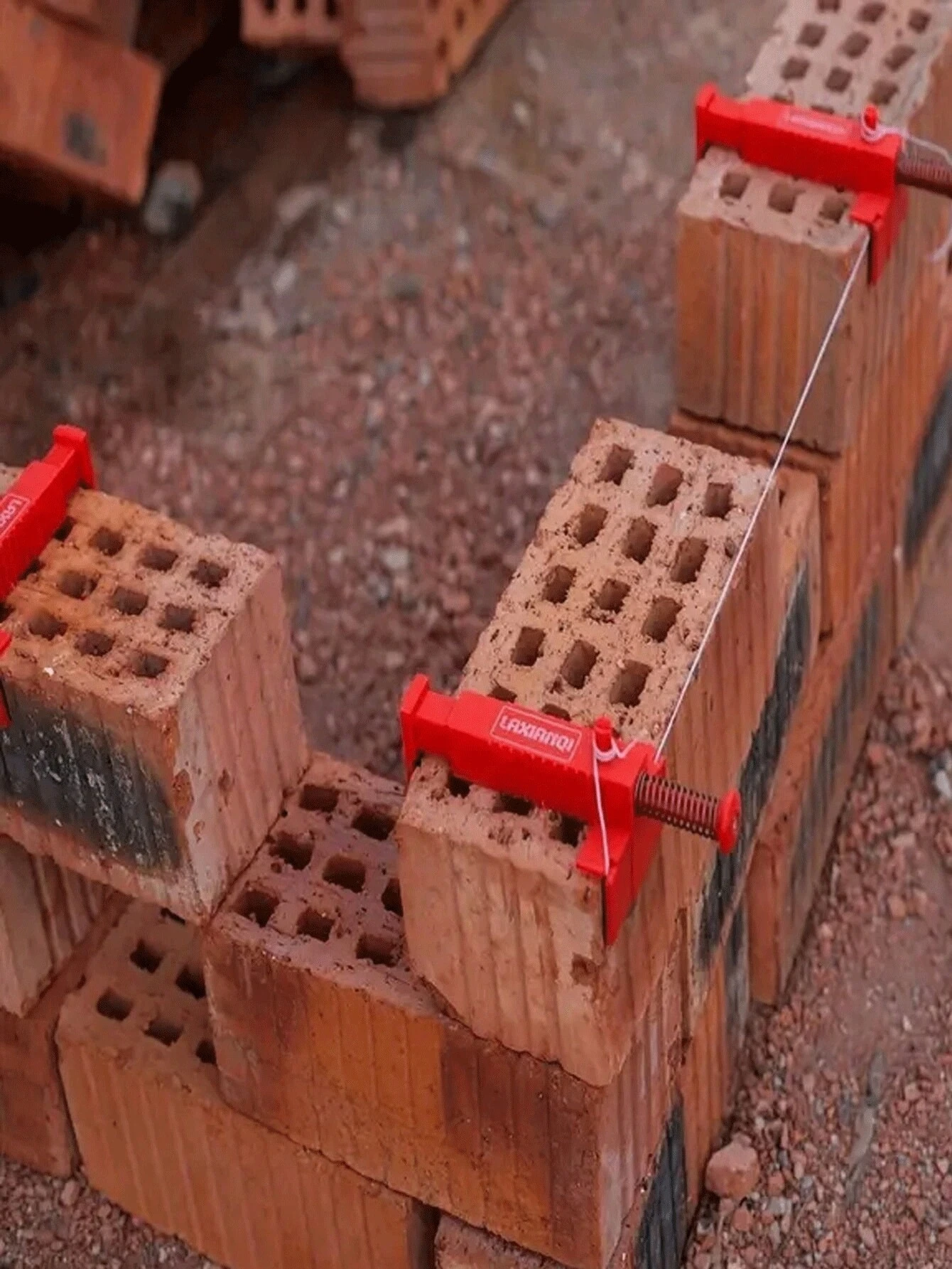 2pcs Red Brick Laying Lines Pull Tool, Mortar Hydraulic Puller, Masonry ...