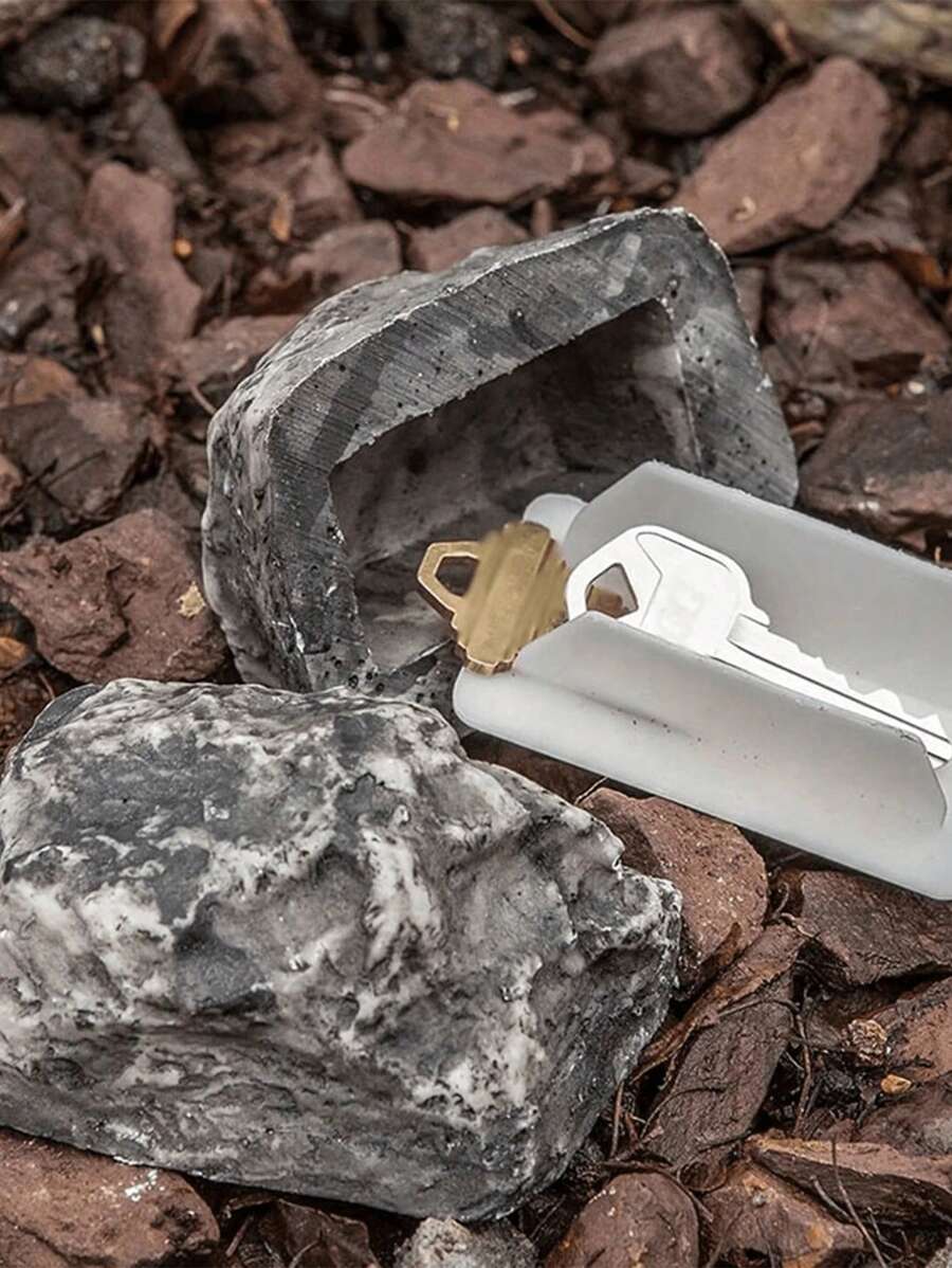 Fake Rock Key Hide Box Stone Key Storage Box Key Hider, Garden Secret ...