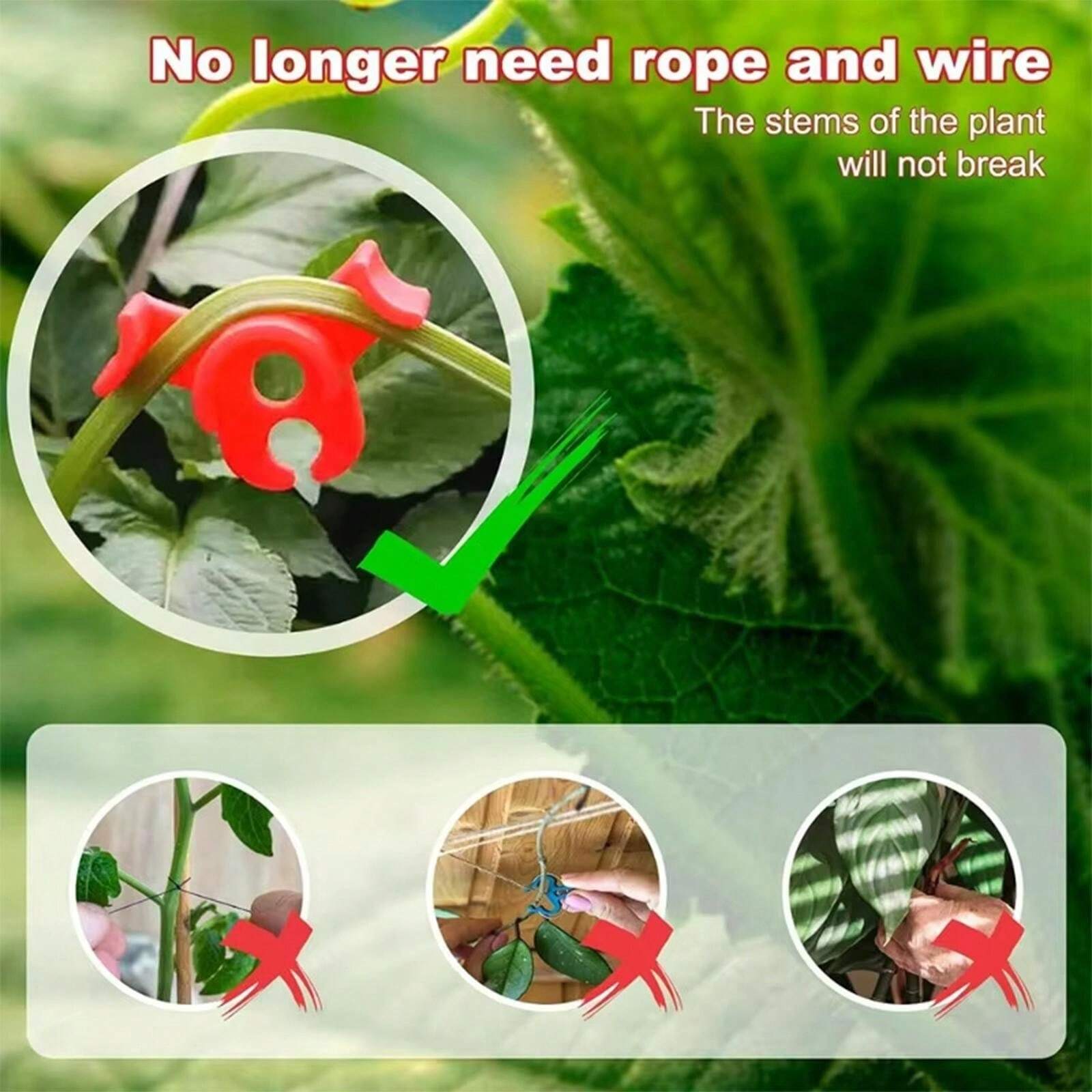 60pcs 90 Degree Gentle Tension Flower Vine Plant Training Clips, Low ...