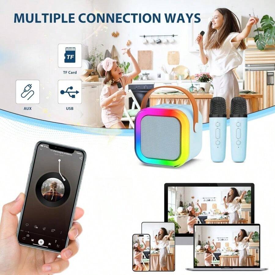 SENBOWE K12 Wireless Speaker With Dual Microphones, Karaoke Speaker ...