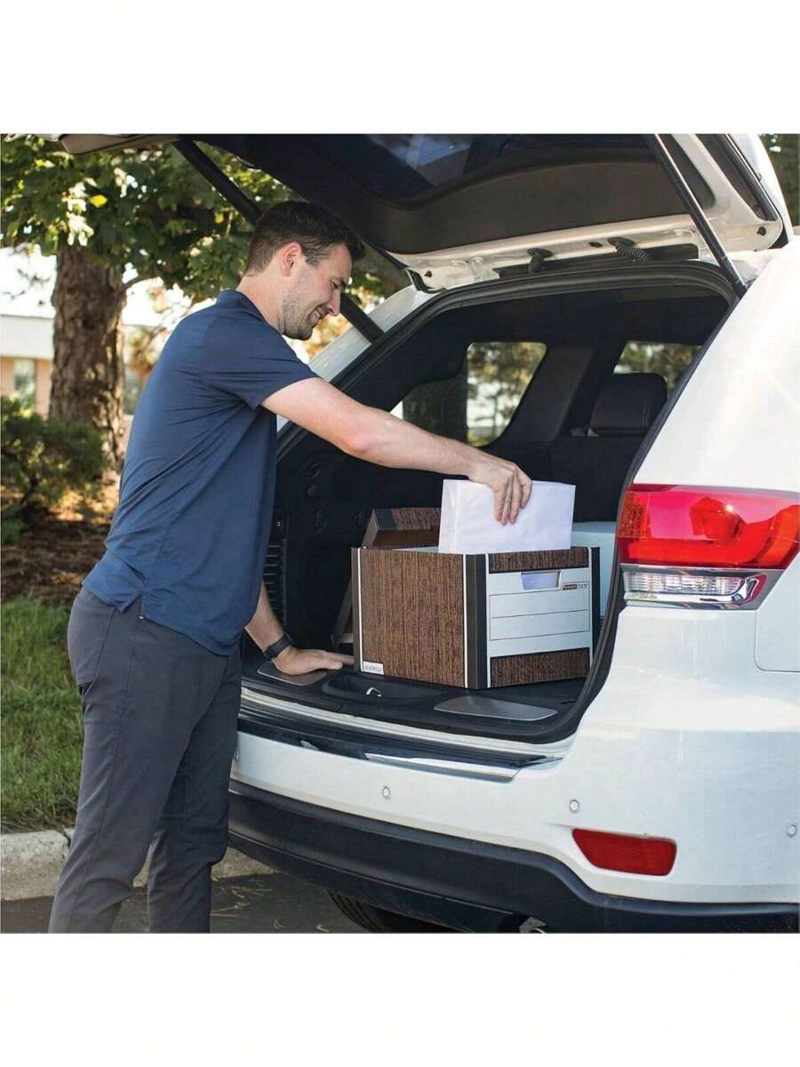 12 Pack R-KIVE Heavy-Duty File Storage Boxes, FastFold, Lift-Off Lid ...