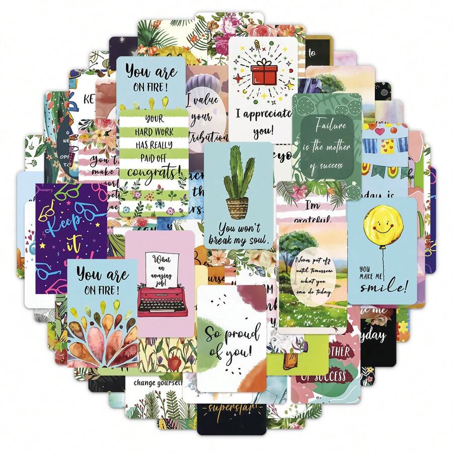 72pcs Inspirational Cards, Motivational Cards Positive Affirmations ...