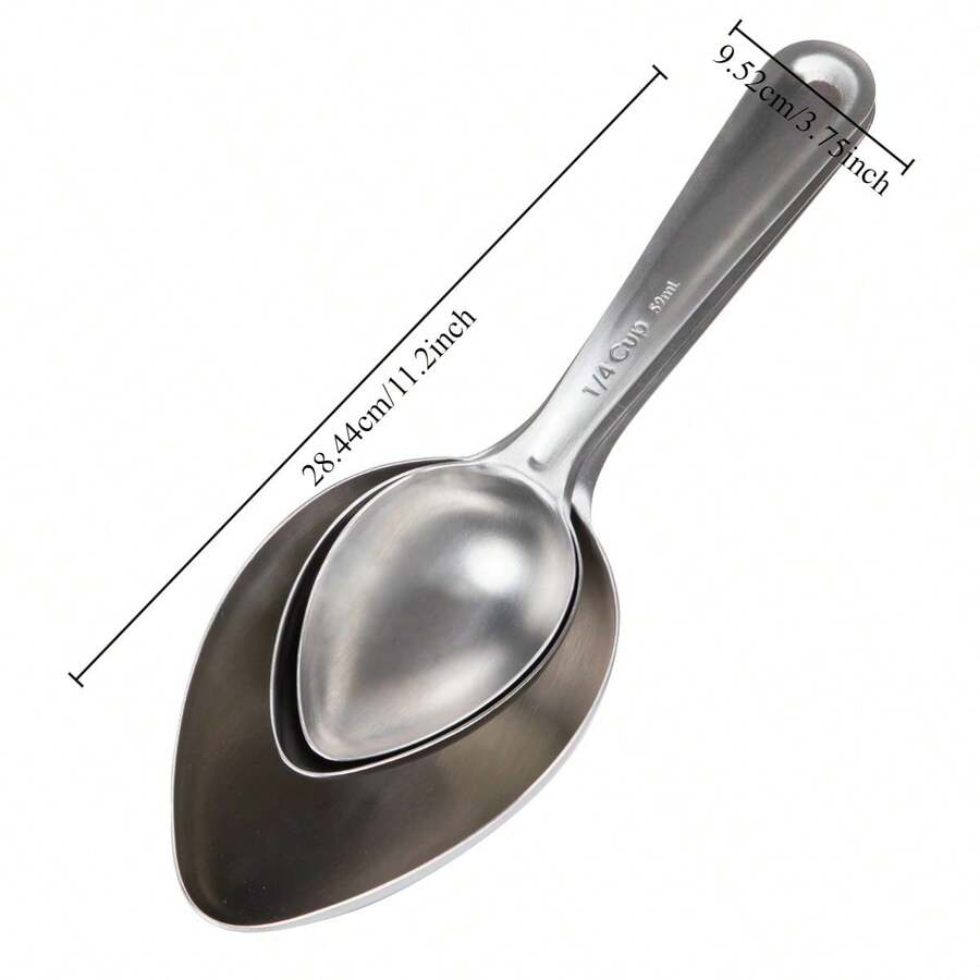 Stainless Steel 3-Piece Measuring Scoops | SHEIN USA