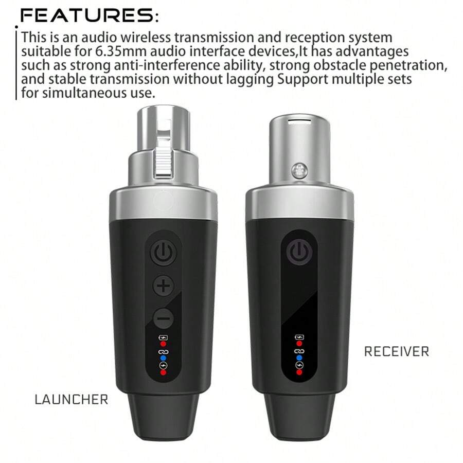 Wireless Microphone Transmitter Receiver Plug-On XLR Microphone ...