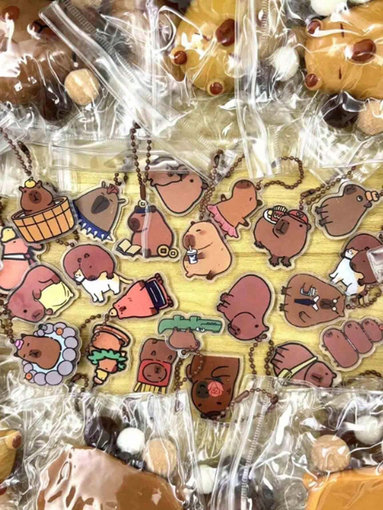 1 Cartoon Cute Capybara Squeezing New Model Kapibala Clay Version ...