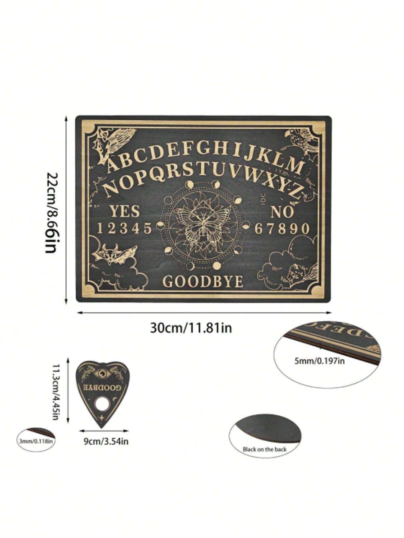 Black Set Of Wooden Magic Boards With Laser Engraved Answer Board for ...