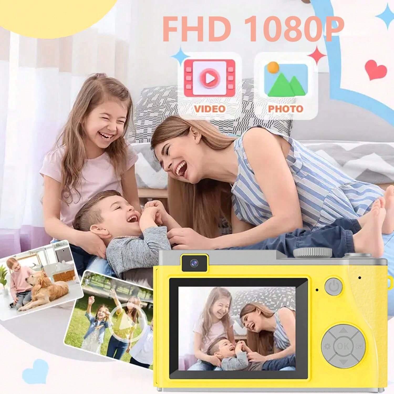Kids Camera 1080P Digital Cameras For Kids Boys Girls Compact Digital ...