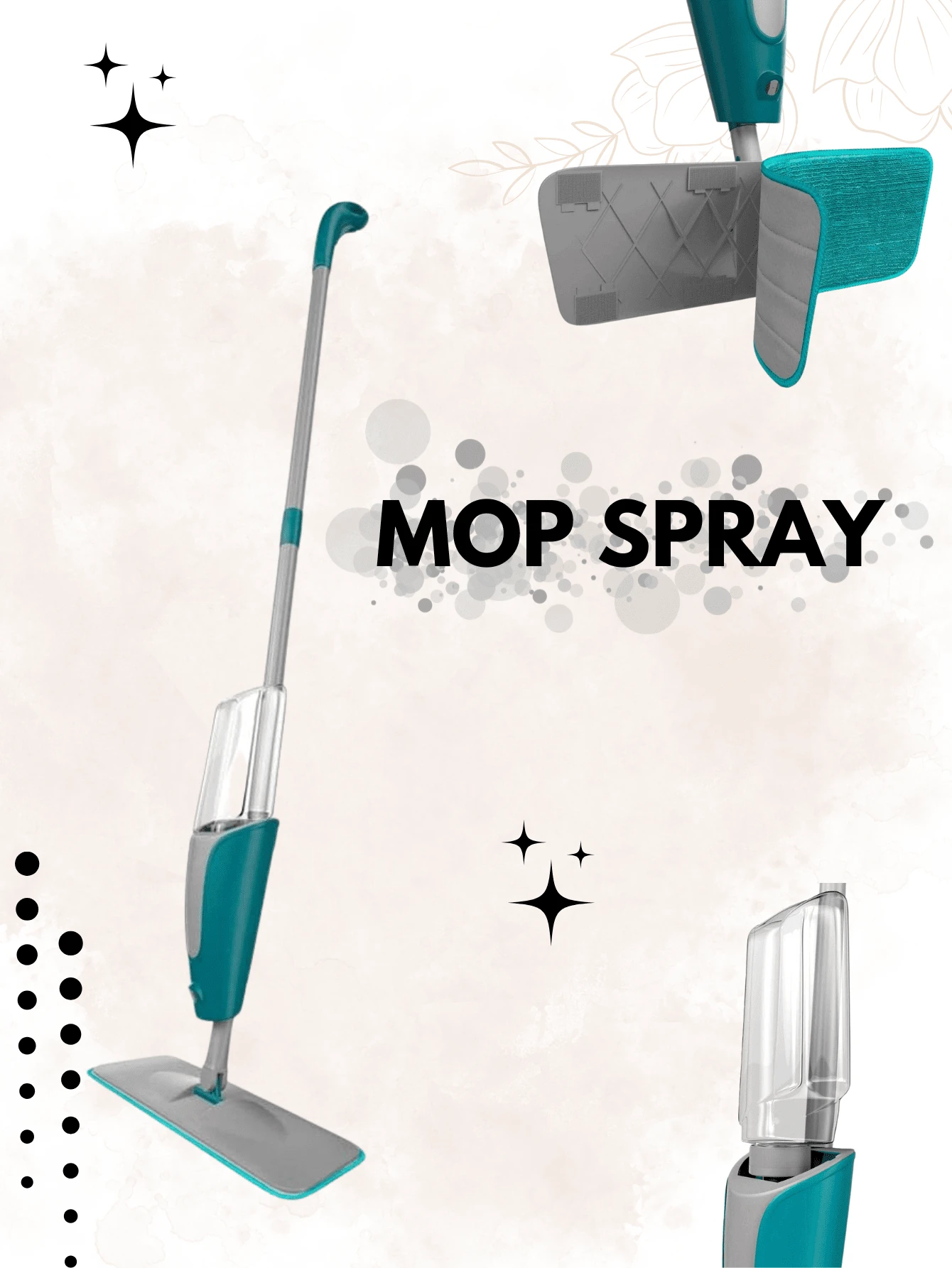 Squeegee Mop Spray Tank Mop With Valve Refill Microfiber Easy Clean ...