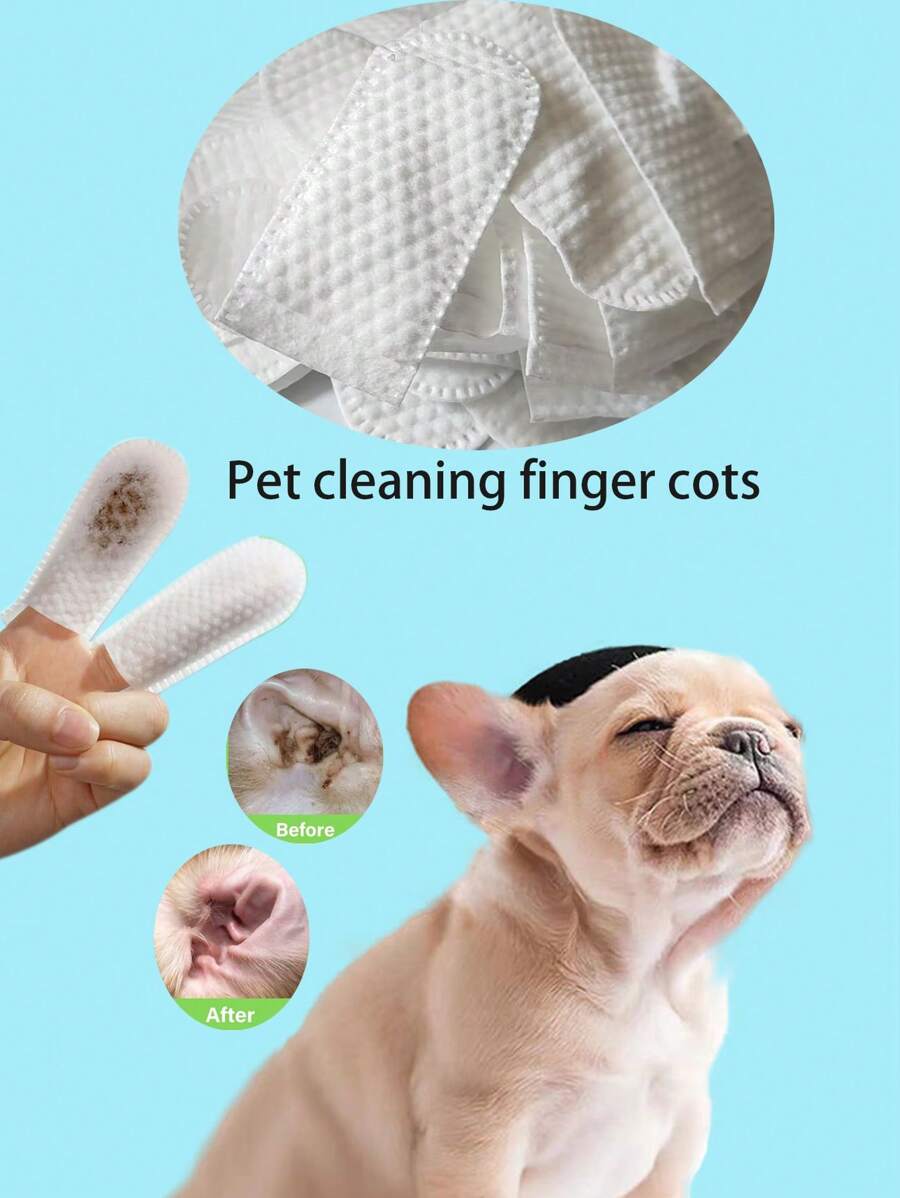Pet Disposable Cleaning Finger Cots, Dog Cat Teeth Cleaning Finger Cots ...