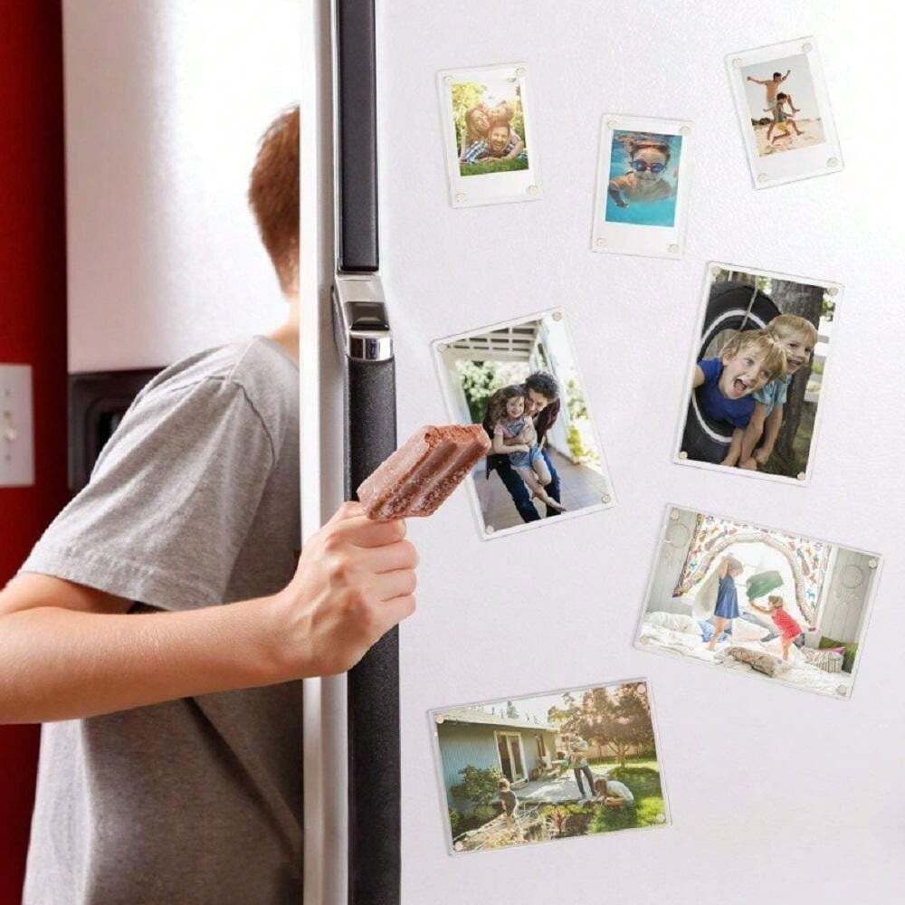 1/3/6pcs - Acrylic Magnetic Refrigerator Photo Frame, Acrylic Photo ...