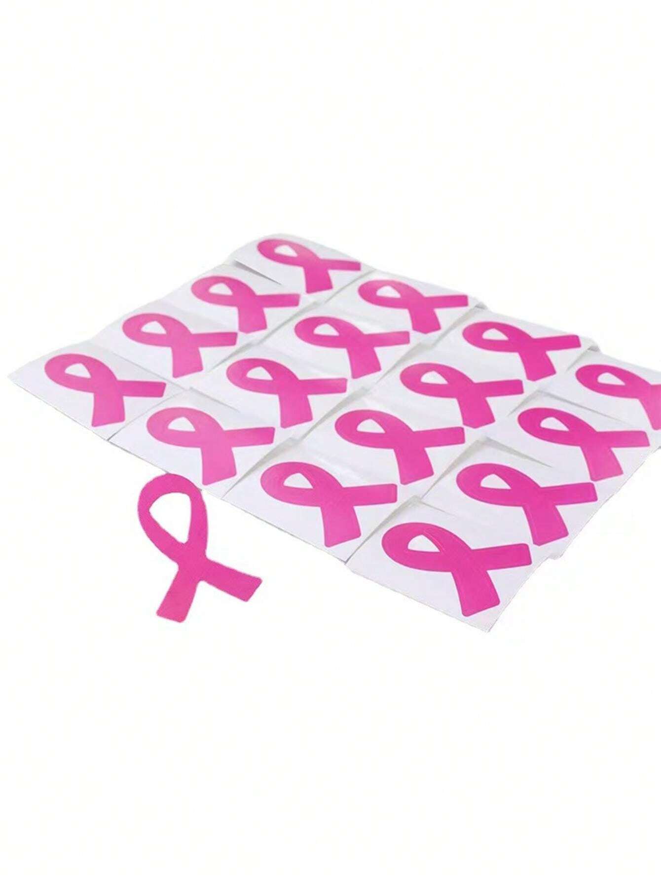 10pcs Pink Ribbon Stickers, Charity Awareness Promotional Stickers for ...