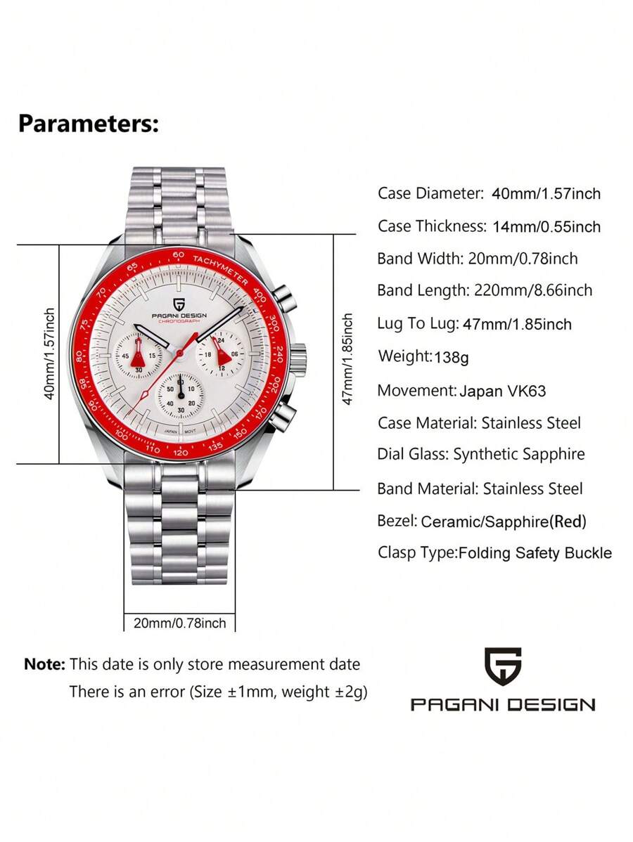 PAGANI DESIGN Reloj Pagani Design 2024 nuevo para hombre, reloj de lujo ...