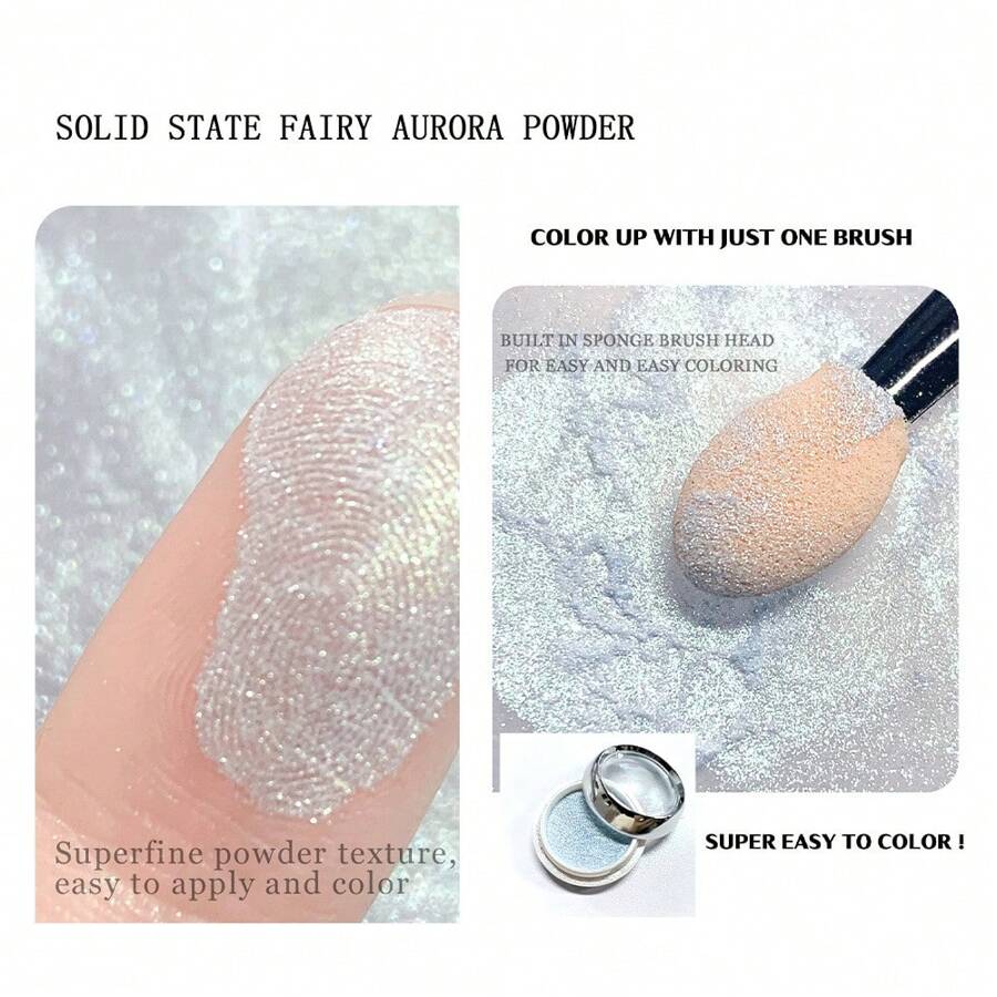 Moonlight Powder Nail Art Sky Mirror Magic Mirror Powder Gold Silver ...