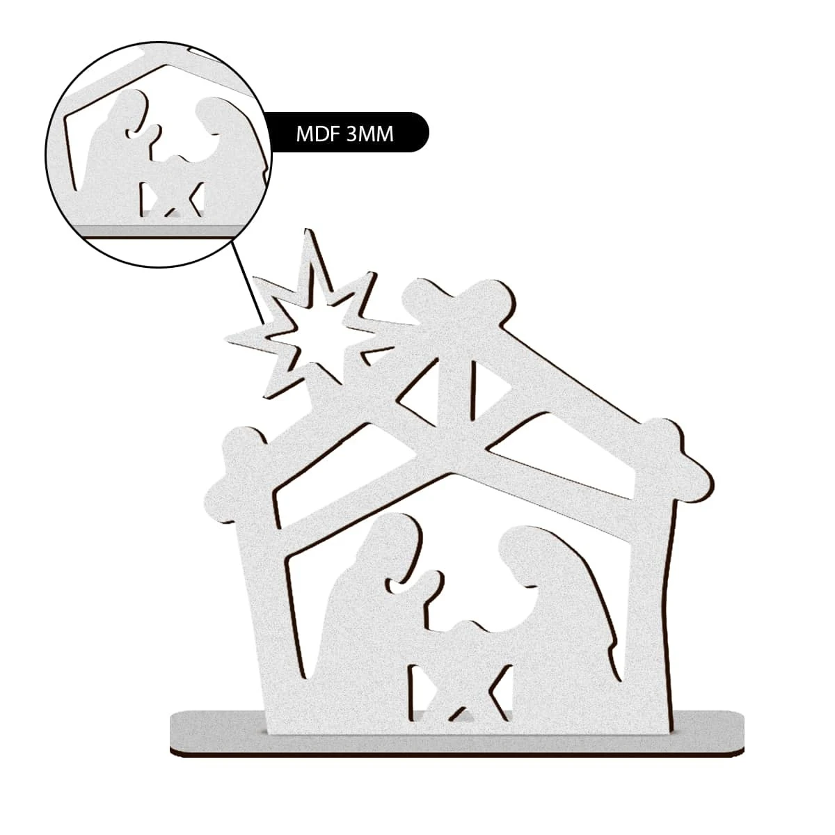 Christmas Nativity Scene Holy Manger For Table In MDF | SHEIN USA