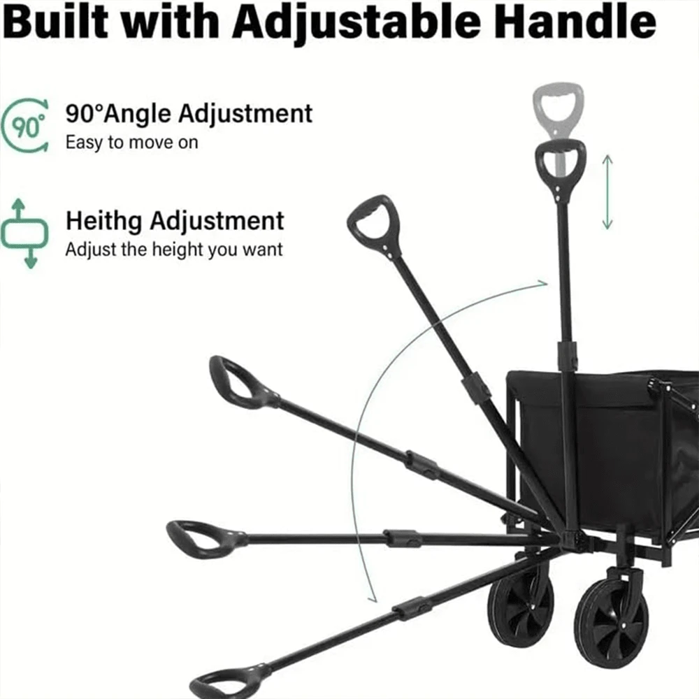 Outdoor Handcart Garden Folding Wagon Cart Collapsible Utility Cart ...