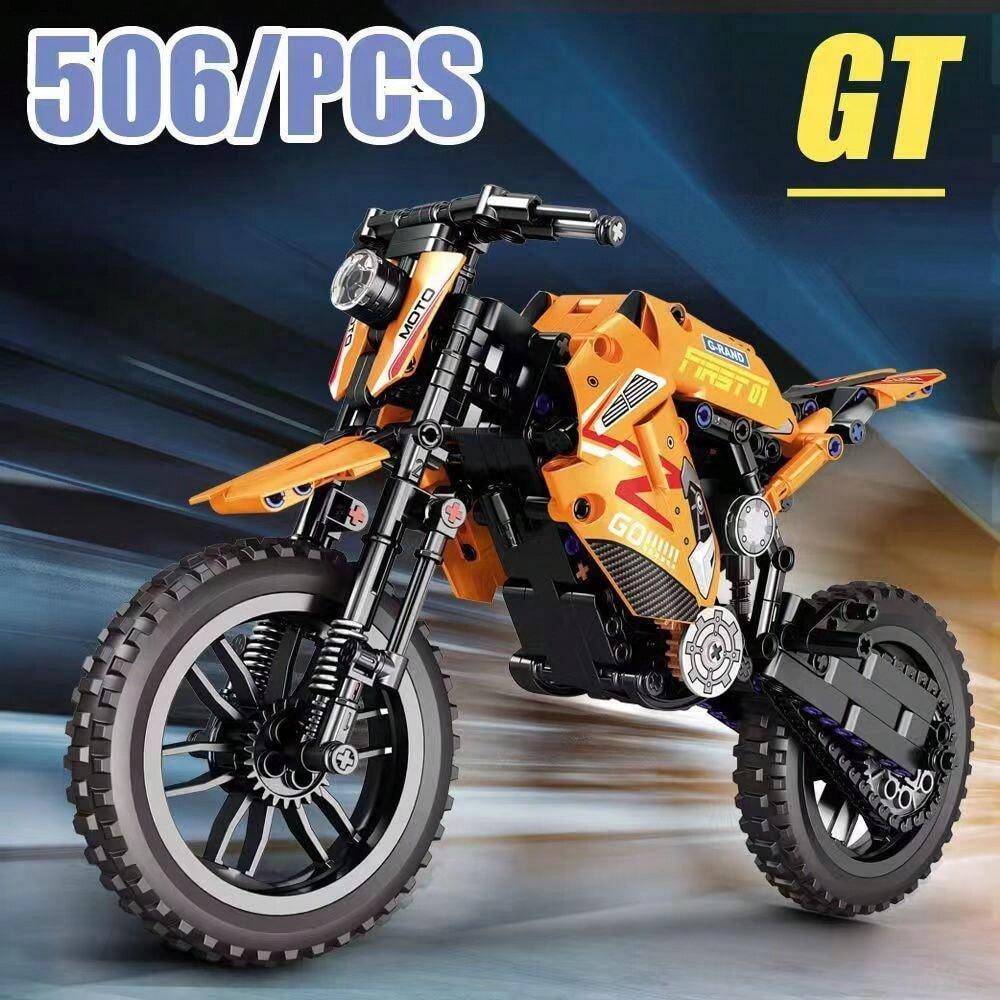 2024 New Motorcycle Building Blocks MOC Adult Realistic Motorcycle ...
