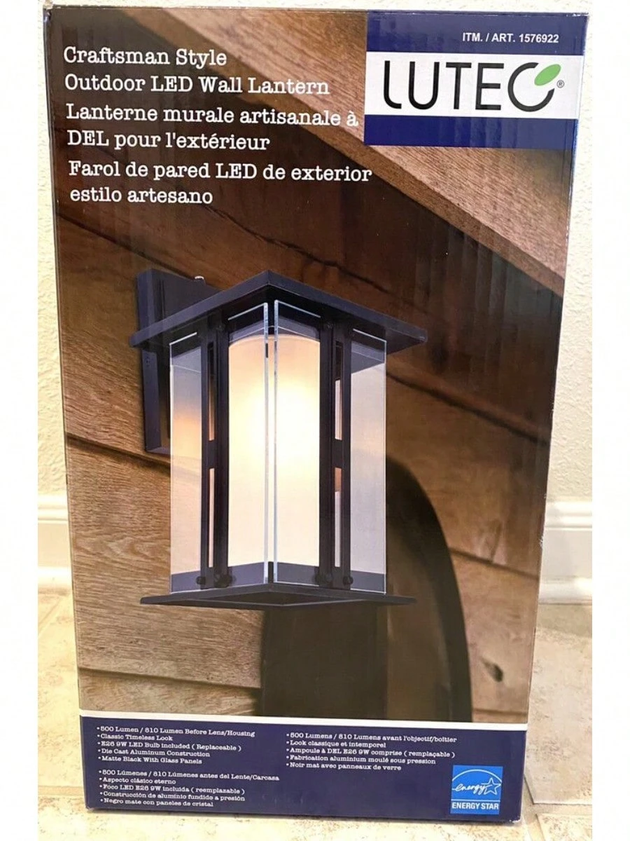 Brand New Lutec Craftsman Style Outdoor LED Wall Lantern Light ...