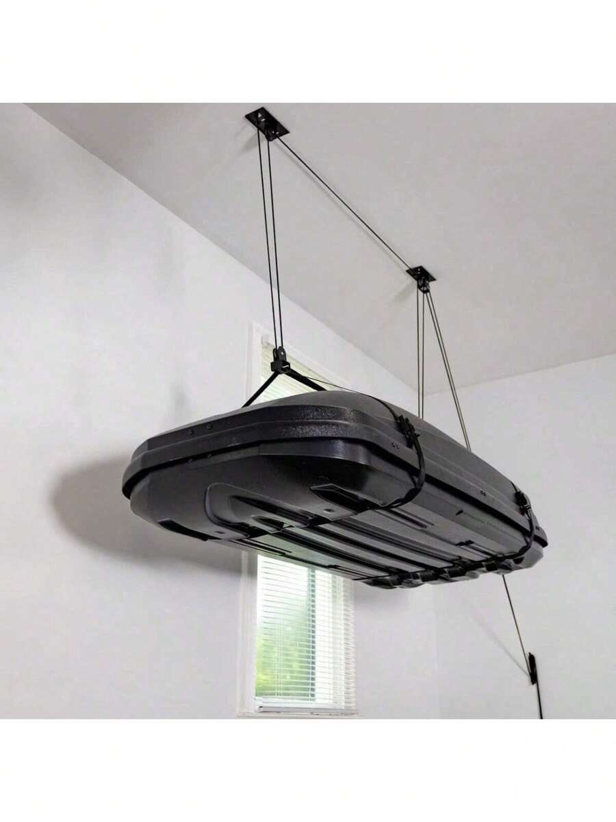 Ceiling Storage Hoist, Heavy Duty Holds 150 Lbs, Rooftop Carrier Garage ...