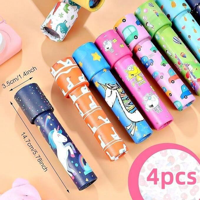 4 Pcs (Random Pattern) Classic Kaleidoscopes Toys, Birthday Party Favor ...